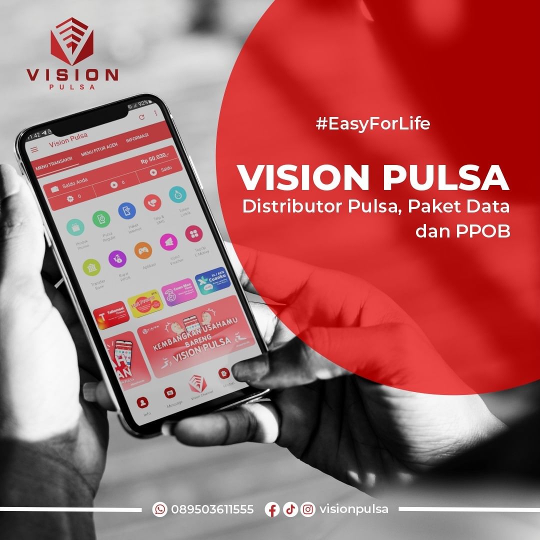 Daftar Mitra Vision Pulsa - Distributor Pulsa, Paket Data & PPOB